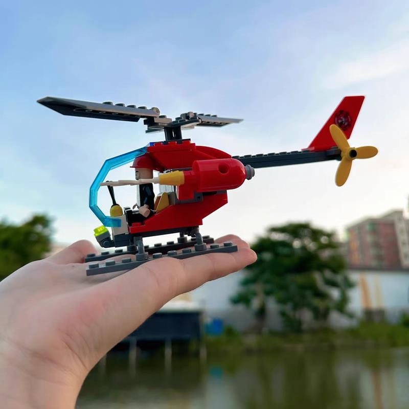 Tương thích với Lego Khối xây dựng Máy bay trực thăng cứu hỏa Thành phố ...