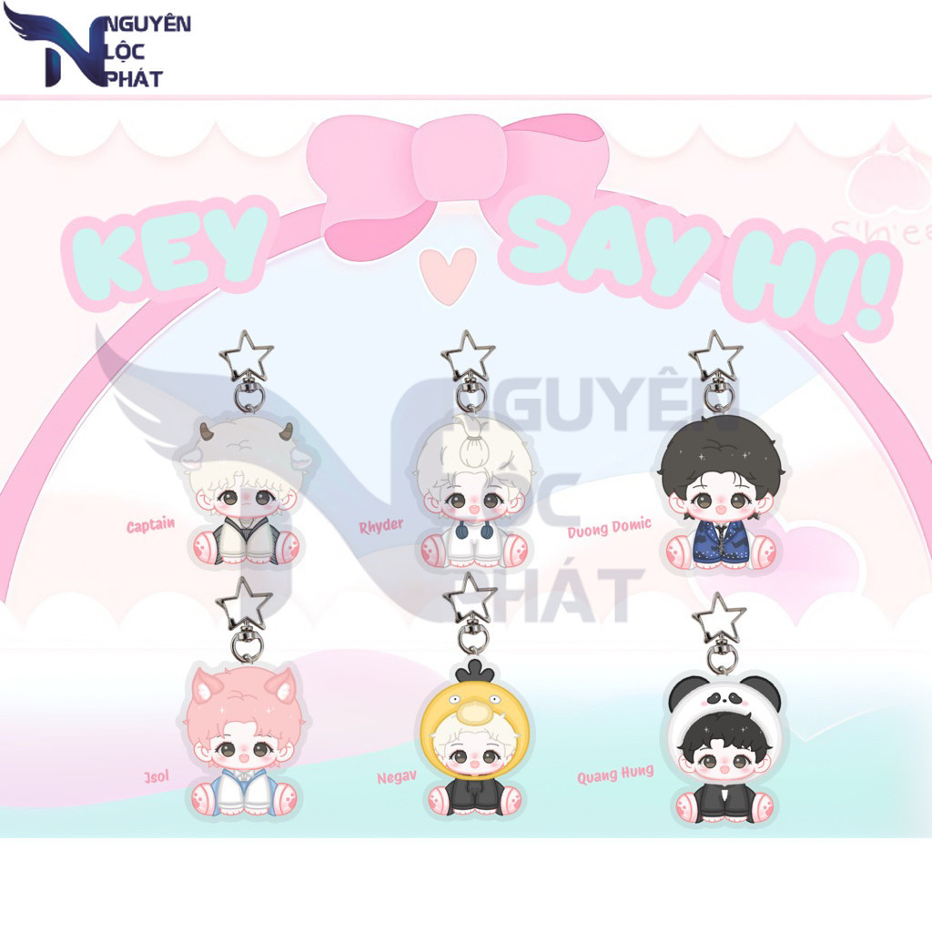 Key chibi ngồi ATSH (Captain Boy, Rhyder, Dương Domic, Jsol, Quang Hùng ...