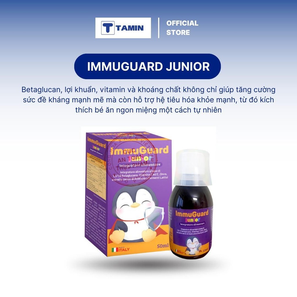 TPBVSK ImmuGuard Junior - Siro hỗ trợ tăng đề kháng, giúp bé tiêu hóa ...