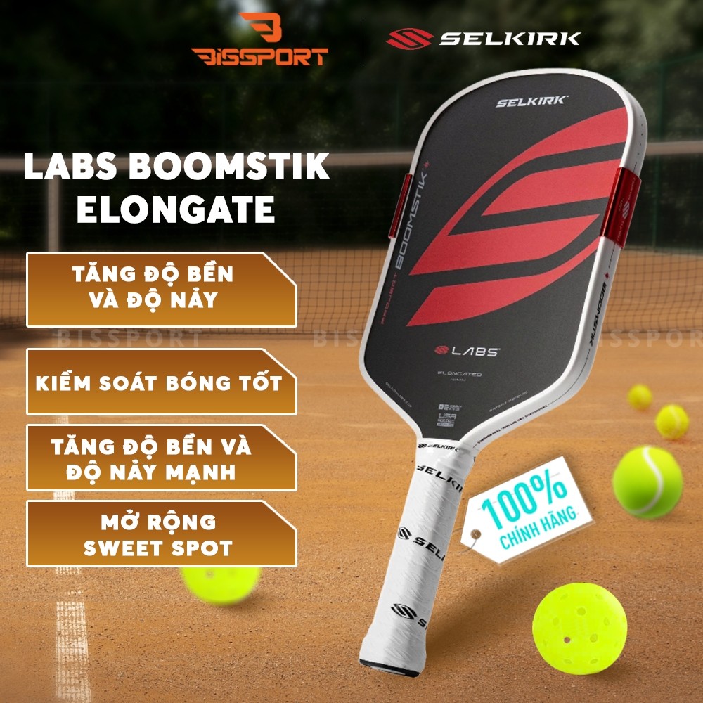 Vợt Pickleball Selkirk Boomstick Elongate - Đen Đỏ - 16mm Chính Hãng ...