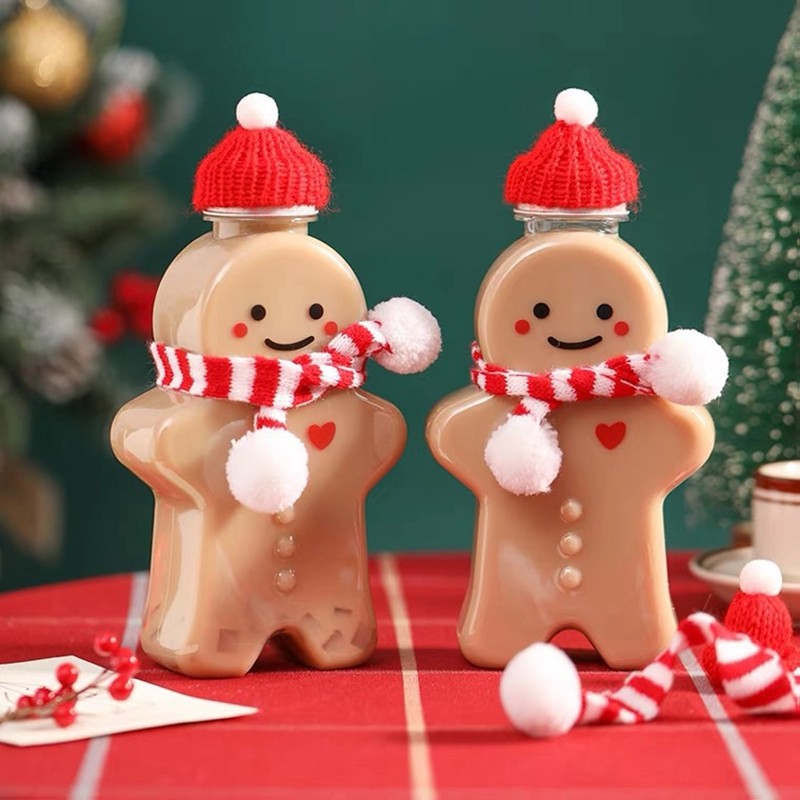 Gingerbread Man Cốc Uống Sáng Tạo Tự Làm Trong Suốt Cốc Đồ Uống Học ...