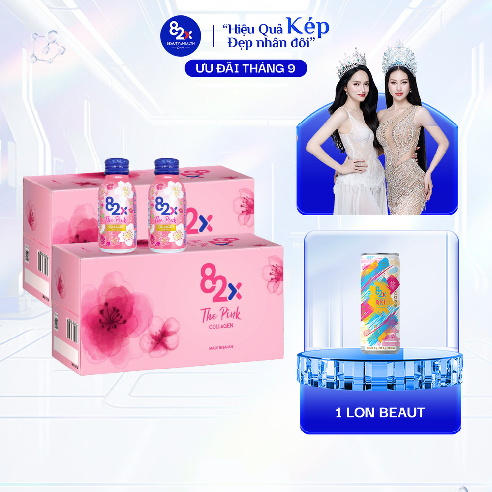 Combo 2 Hộp Thực Phẩm Bảo Vệ Sức Khoẻ Collagen 82X The Pink 100mlx20 | Shopee Việt Nam