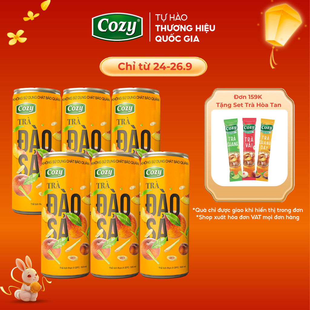 Trà Đào Sả Cozy, Trà Bí Đao Cozy Dạng Lon 320ml, Trà Trái Cây Đậm Vị ...
