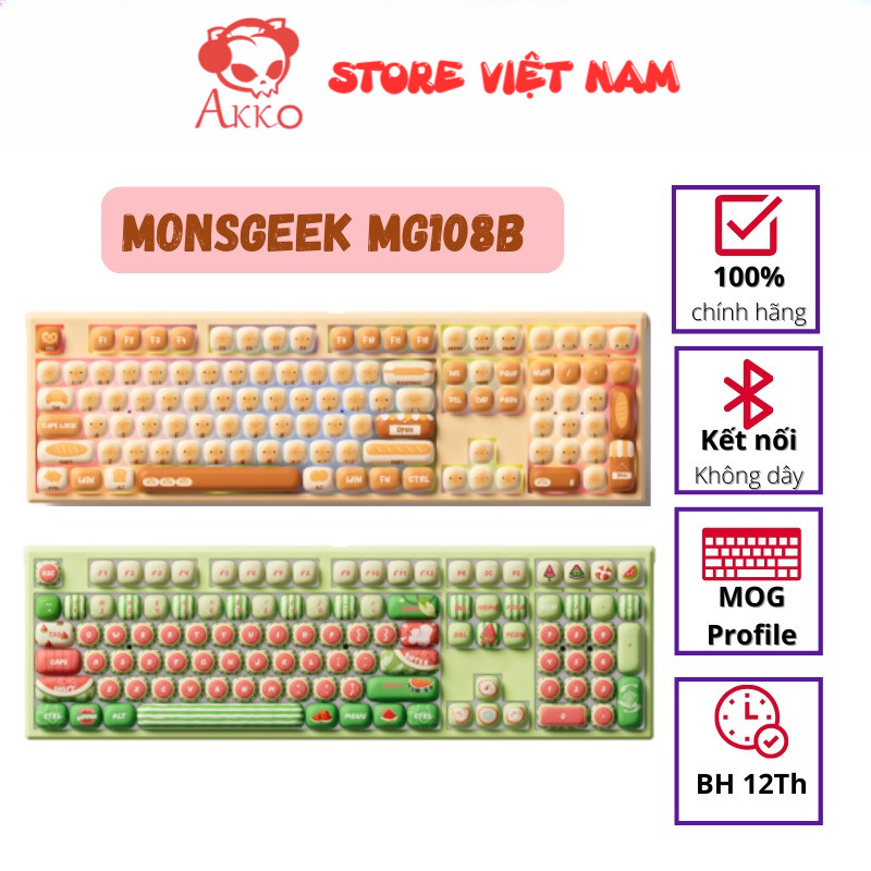 Bàn phím MonsGeek MG108B Bun Wonderland / MG108B Watermelon (RGB ...