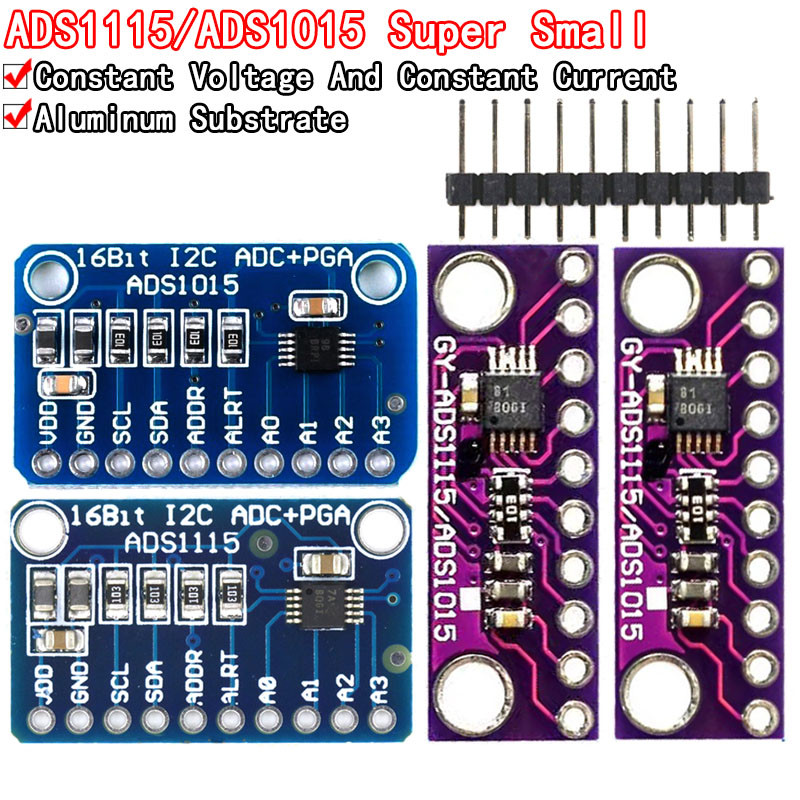 1 / 5 Chiếc 16 Bit I2C ADS1115 ADS1015 Module ADC 4 Kênh Với Pro Gain ...