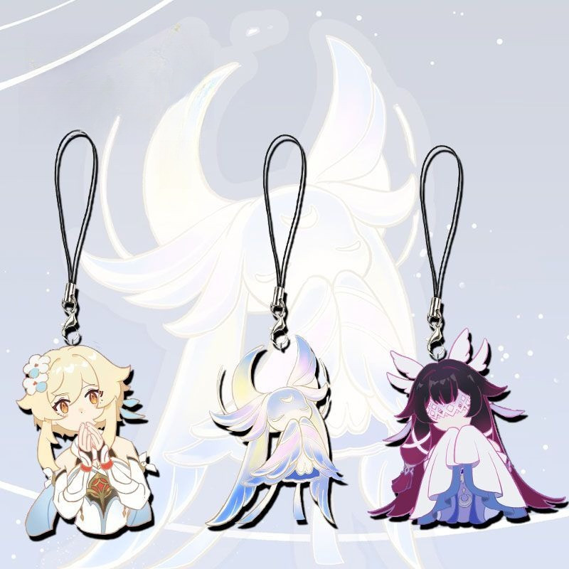 3pcs Game Genshin Impact Columbina Lumine Cosplay Keychain Bag Pendant ...
