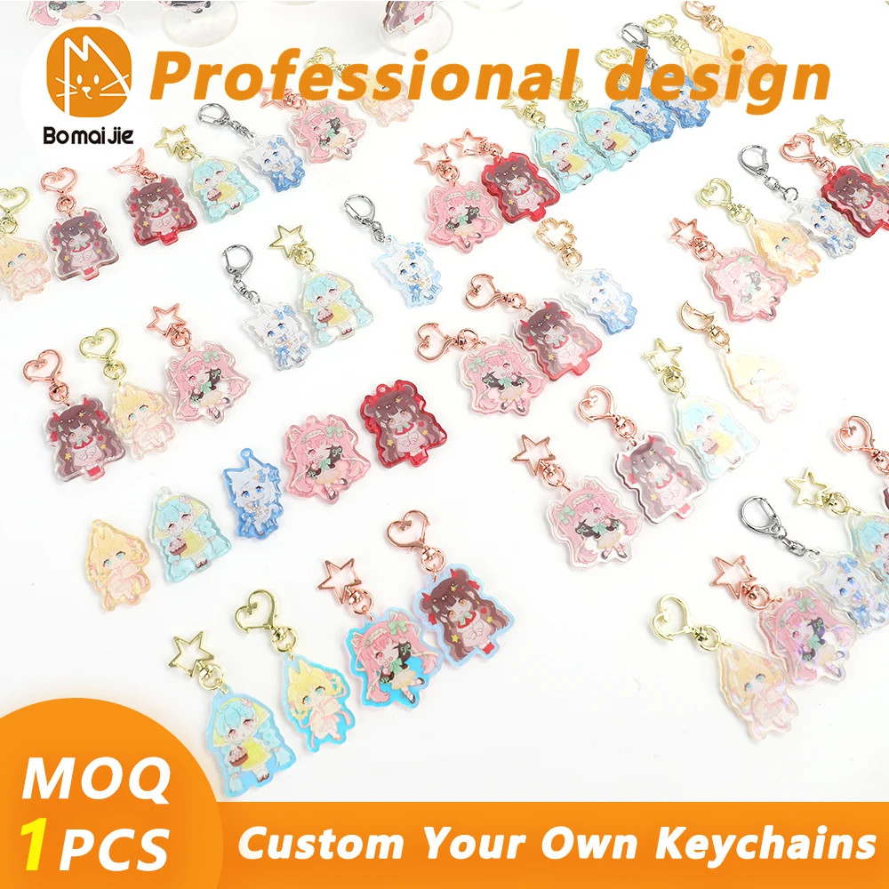 Bomaijie Custom Logo Acrylic Keychain Cartoon Pendant Photo Flash ...