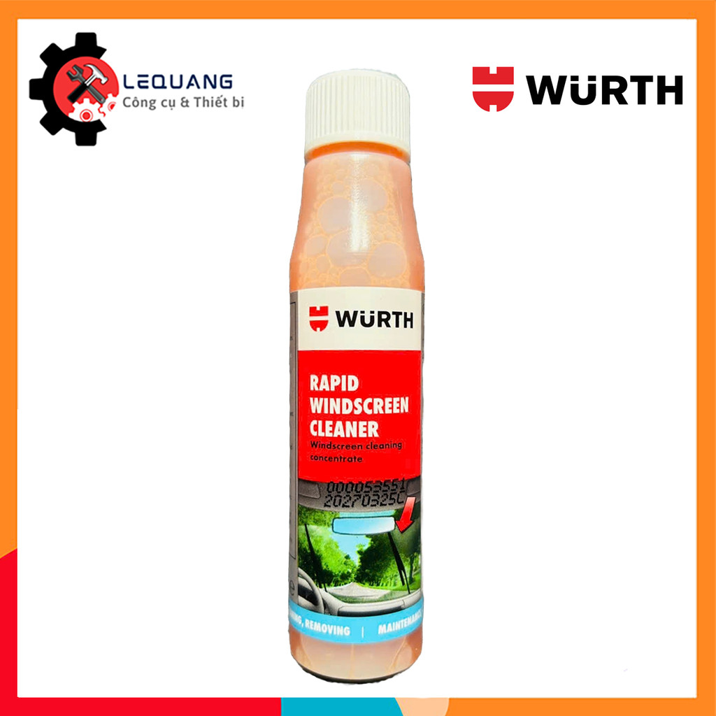 Nước Rửa Kính Lái Ô Tô Đậm Đặc Tiện Dụng WURTH 0892333 Rapid Windshield ...