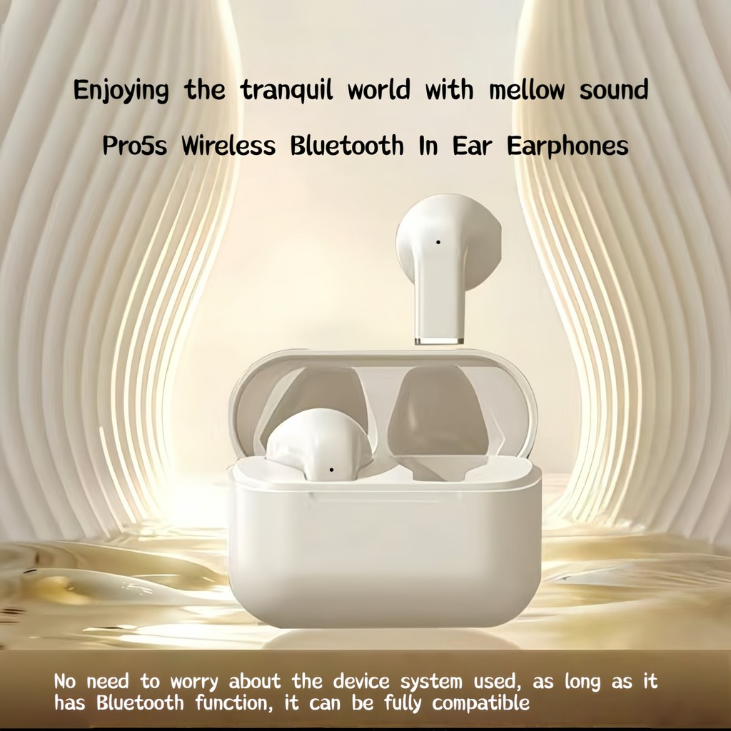 Nút tai không dây Bluetooth Pro5s In Ear, Thiết kế tay cầm ngắn nhẹ ...