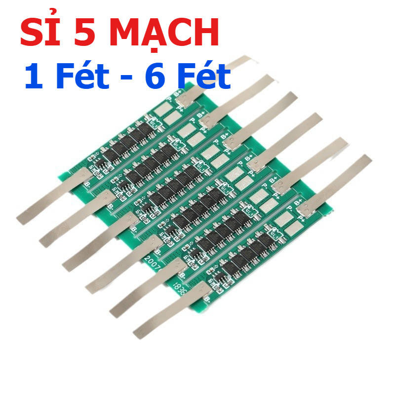 Sỉ Combo 5 Mạch bảo vệ Pin 1s từ 1 fet - 6 fet Có Hàn sẵn kẽm - Mạch ...