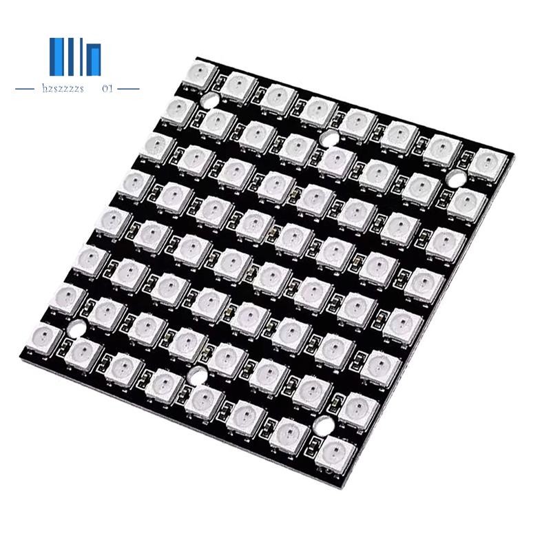 WS2812 LED 5050 RGB 8x8 LED Matrix WS2812B 8x8 64-Bit Full Color 5050 ...