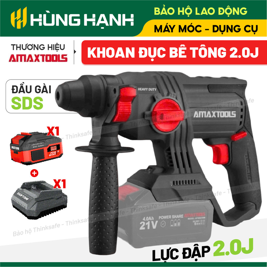 Máy Khoan Bê Tông Dùng Pin 2J AMAXTOOLS A3CN22SM Chân pin phổ thông ...