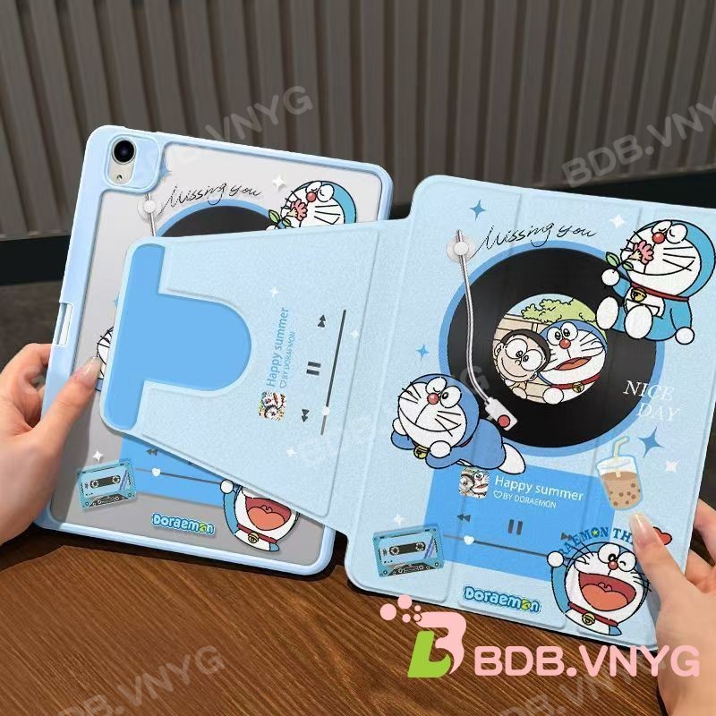 Doraemon Với Đĩa Than 720° IPad SoftCase Cho IPad 5 6 7 8 9 10 11 Air 1 ...
