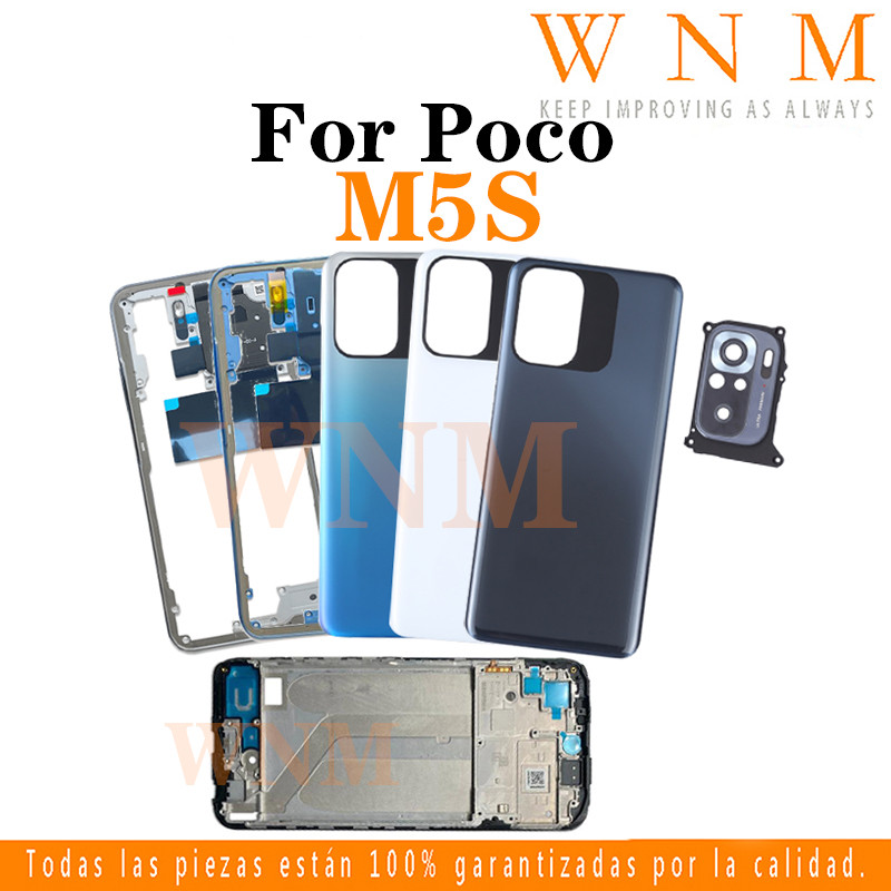 Dành Cho Poco M5S LCD Khung Trước Viền Lưng Pin + Khung Giữa + Bộ Phận ...