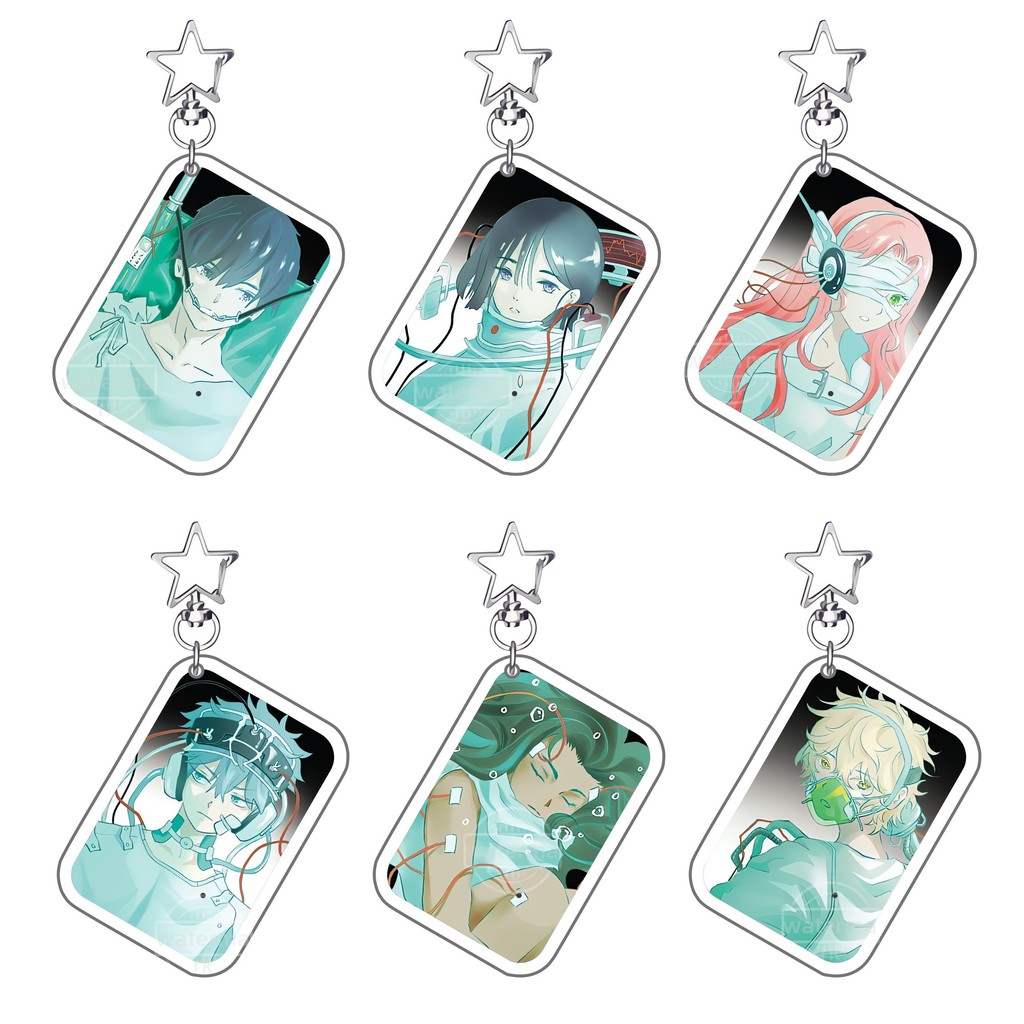 Anime ALIEN STAGE Keychains Pendant Backpack Key Chain Acrylic Stand ...