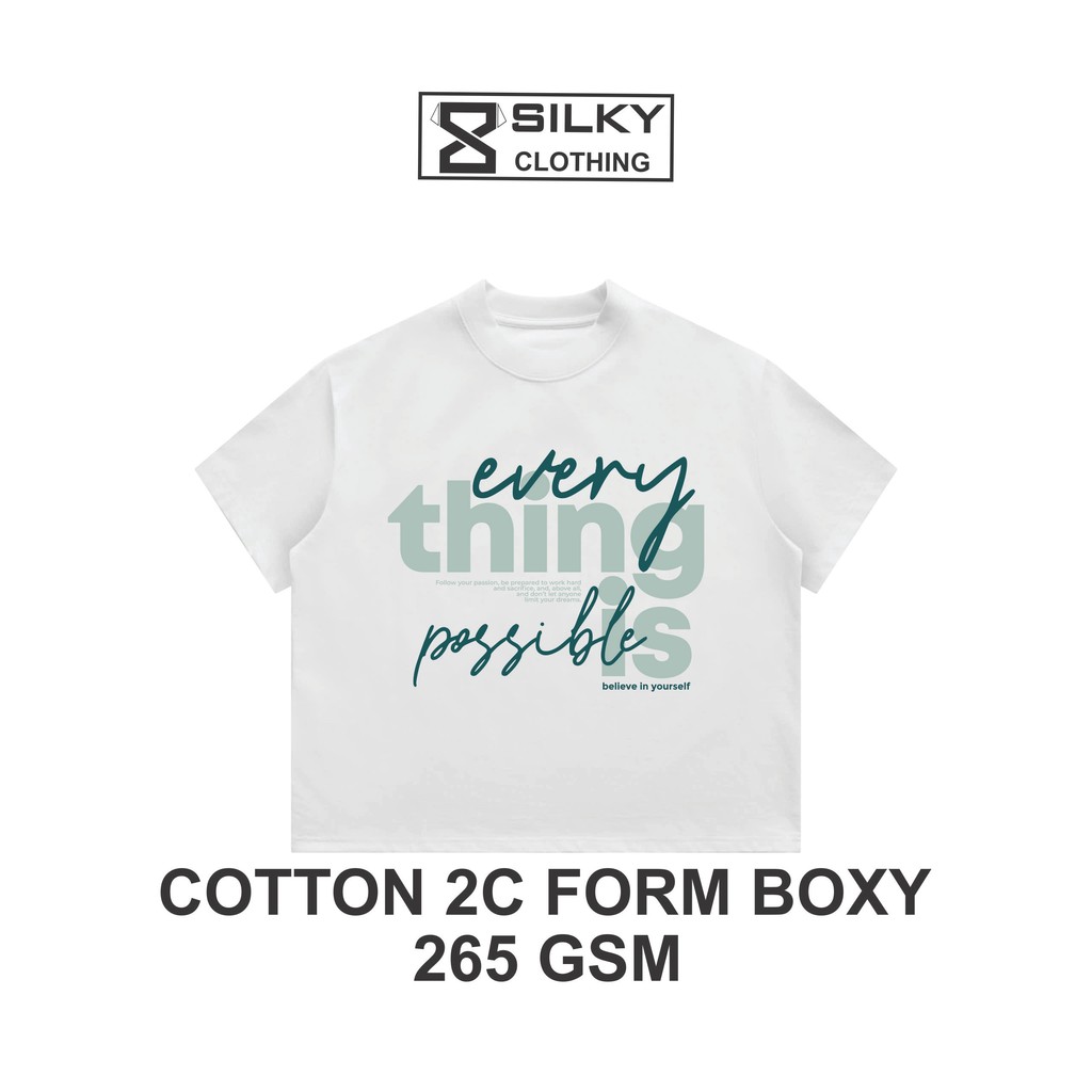 Áo Thun Unisex Silky Form Boxy | Mẫu Chữ Every Possible | Cotton 2c ...