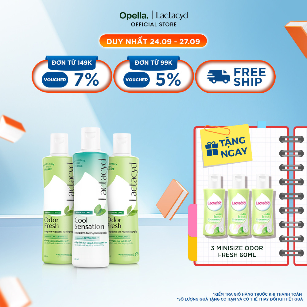 Bộ 1 Chai DDVS Phụ Nữ Lactacyd Cool Sensation 250ml + 2 Chai Lactacyd ...