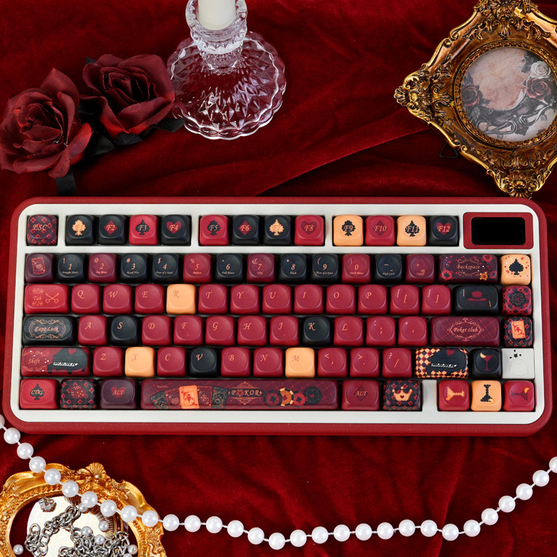 130 Phím Red Queen 5 Mặt Nhuộm Thăng Hoa PBT Keycaps MOA Profile Bàn ...