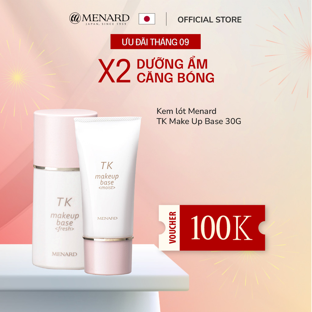 Kem lót Menard hỗ trợ kiềm dầu và che phủ lỗ chân lông TK Make Up Base 30G | Shopee Việt Nam