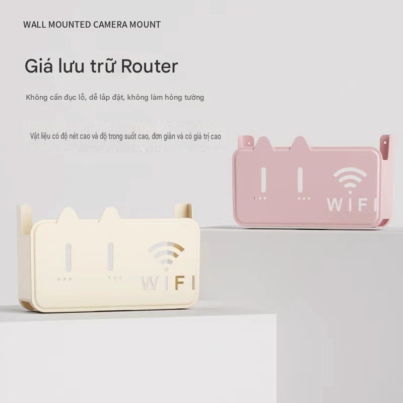 Kệ đựng wifi treo tường, Kệ wifi đặt modem, đầu kỹ thuật số, ổ cắm điện ...