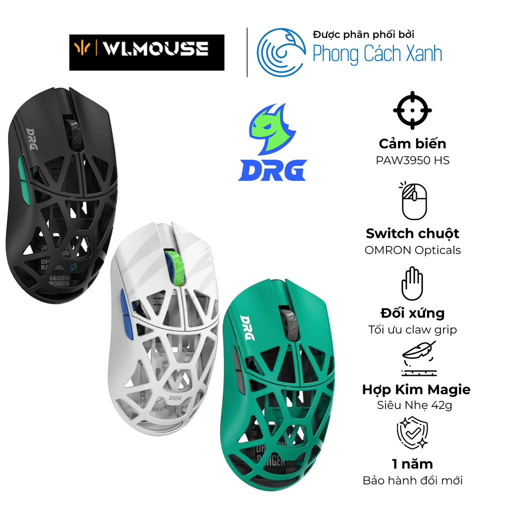 WLmouse x DRG Beast X Max – Chuột không dây Magnesium 42g 8KHz - Hàng ...