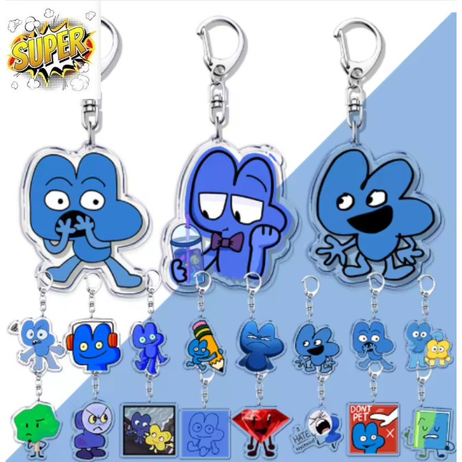 Cute Cartoon Bfb Fourx Keychain for Accessories Bag Key Chain Ring ...