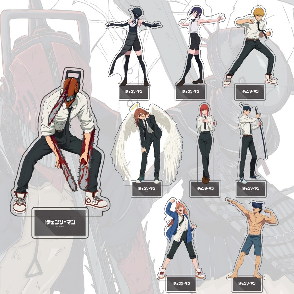 15cm Anime Chainsaw Man Acrylic Standing Figure Model Makima Power Aki ...