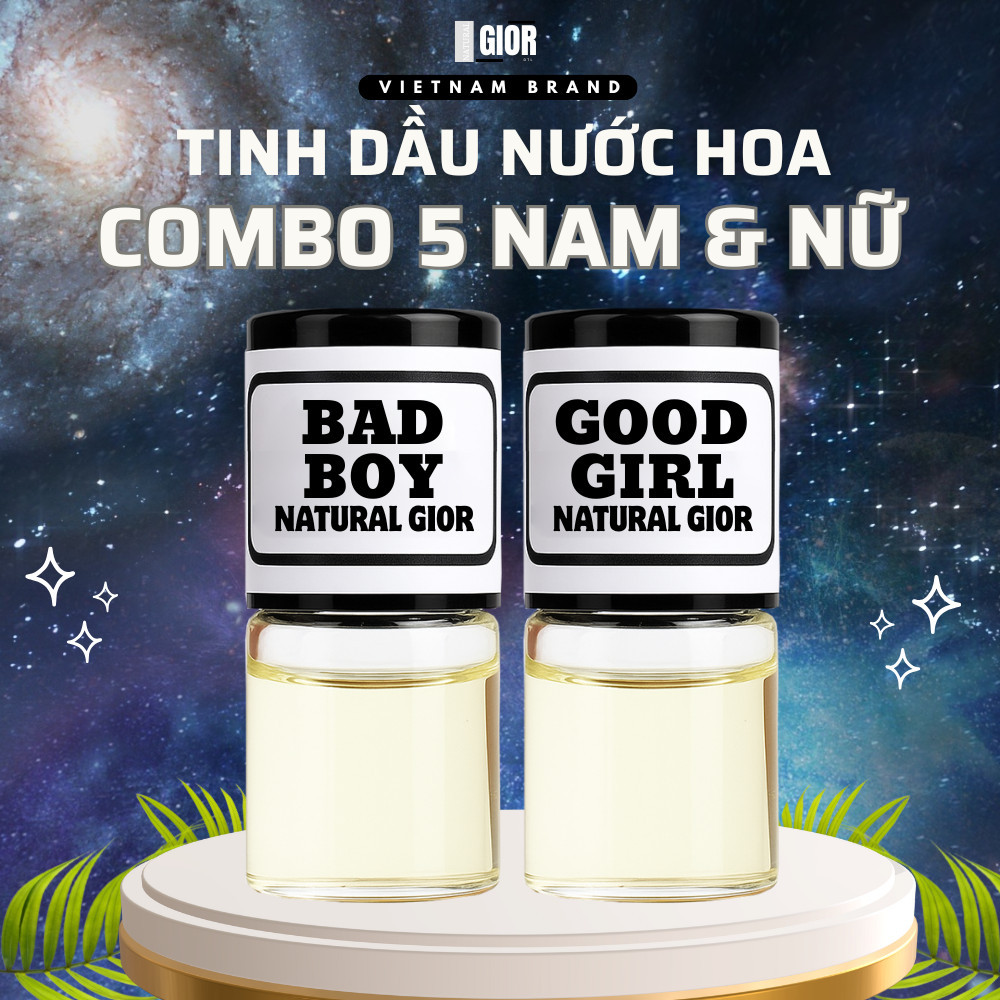 Tinh Dầu Thơm Hương Nước Hoa Thơm Quần Áo Combo 5 Chai Natural Gior ...