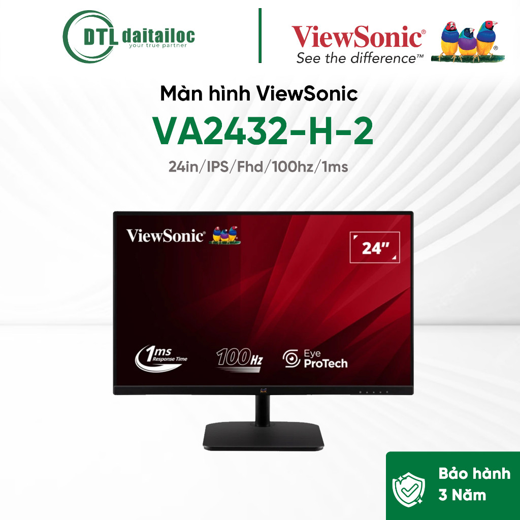Màn hình ViewSonic VA2432-H-2 24 inchFHD IPS 100Hz 1ms | Chính Hãng ...