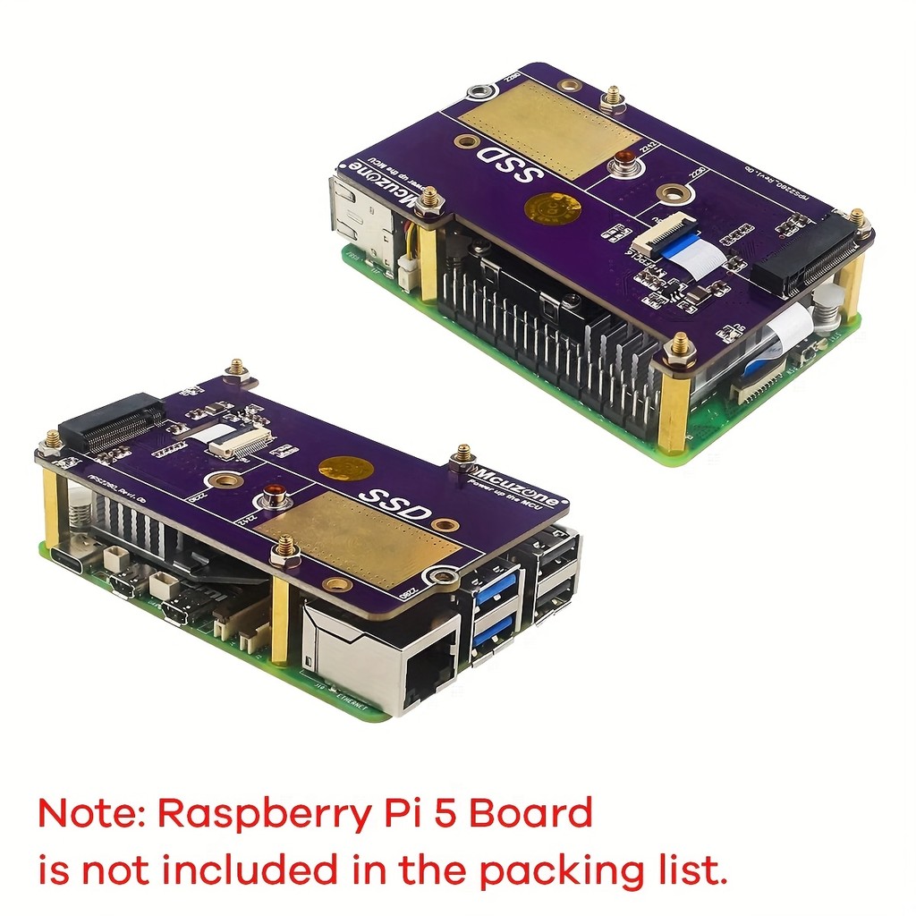 Raspberry Pi 5 PCIE To M.2 NVMe SSD Hỗ trợ Gen2 / 3 Thích hợp cho kích ...