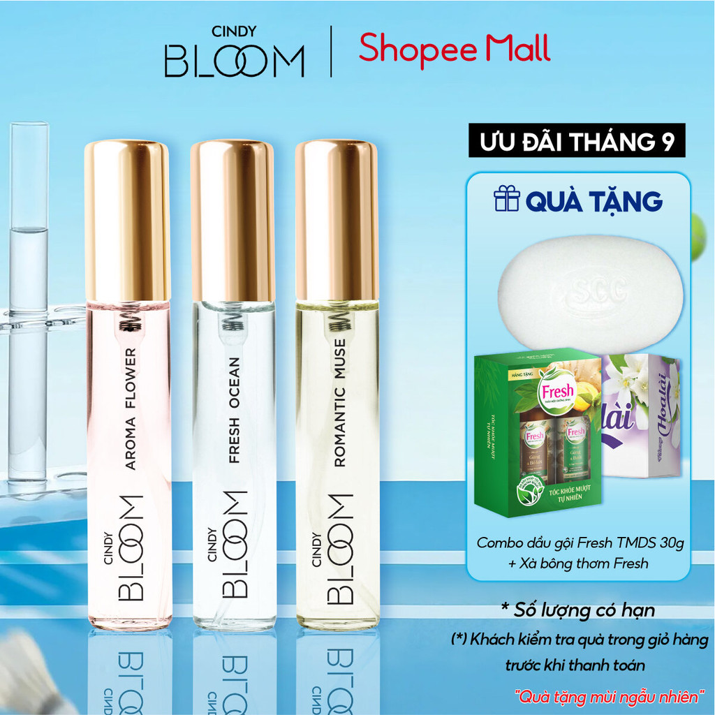 Combo 3 chai nước hoa nữ Cindy Bloom 10ml/chai chính hãng: Aroma ...