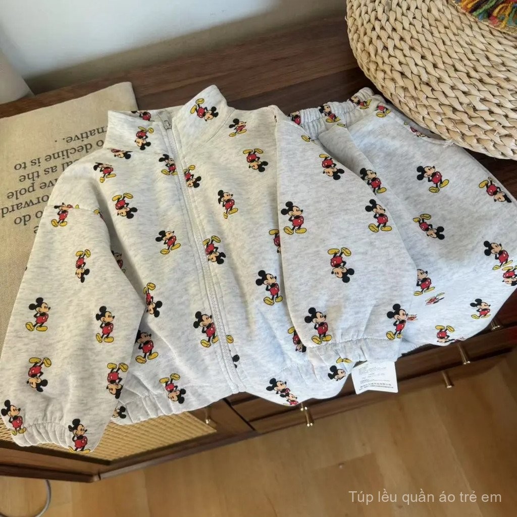 Bộ áo khoác thể thao thời trang in đầy đủ Mickey mùa xuân mới | Shopee ...
