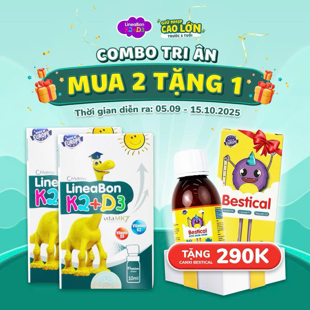 [HSD T10/26]D3K2 Lineabon Spray 10ml – Combo 2 Lọ Dạng Xịt, Tăng Chiều ...