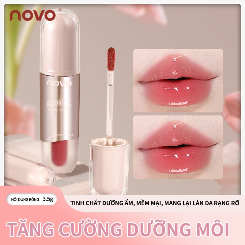 NOVO Mirror Lip Gloss Multi Use Lip Tint Lip Non Transfer Hydrating ...