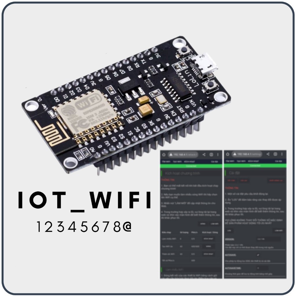 034 Kit phát triển Wifi ESP8266 NodeMCU Lua V3 CH340 Development Board ...