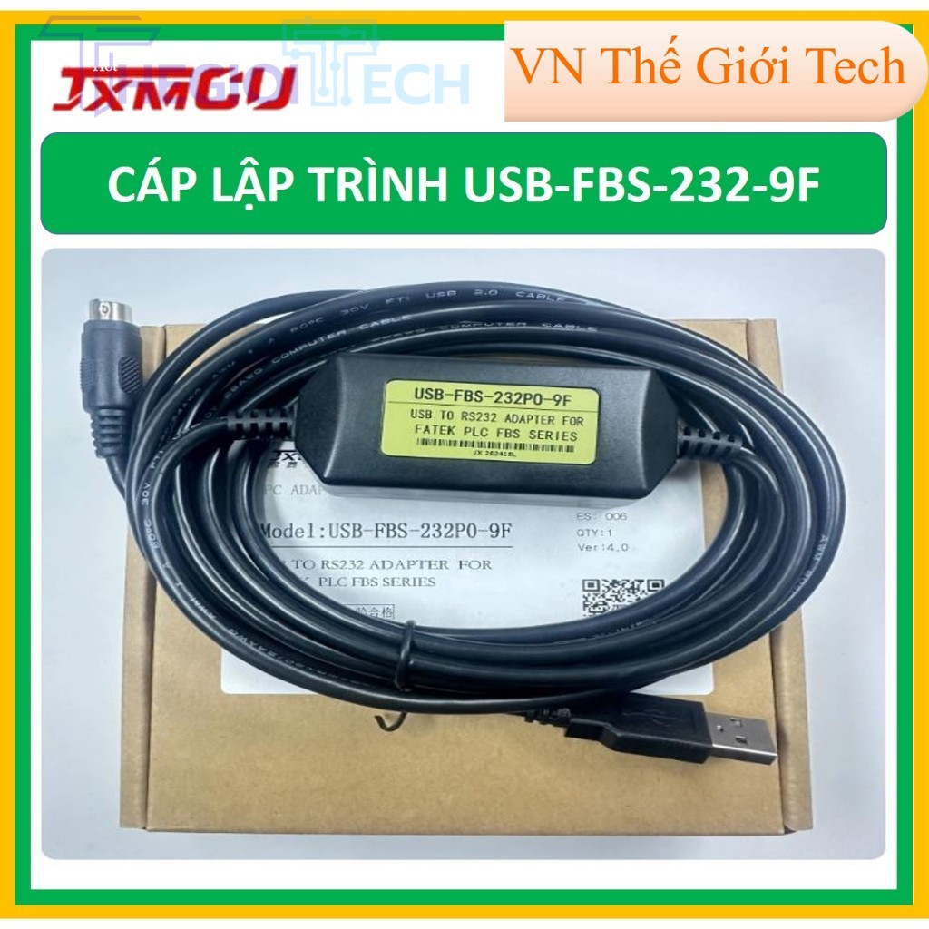 Dây Cáp lập trình PLC Fatek USB-FBS-232P0-9F RS232 FBS-series JXMCU USB ...