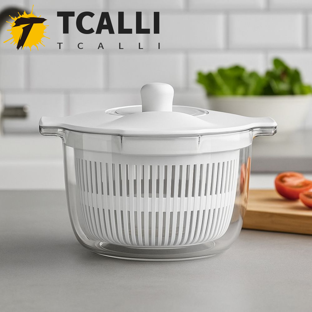 Máy quay salad rau củ TCALLI, Máy sấy salad dung tích lớn 2 trong 1 ...
