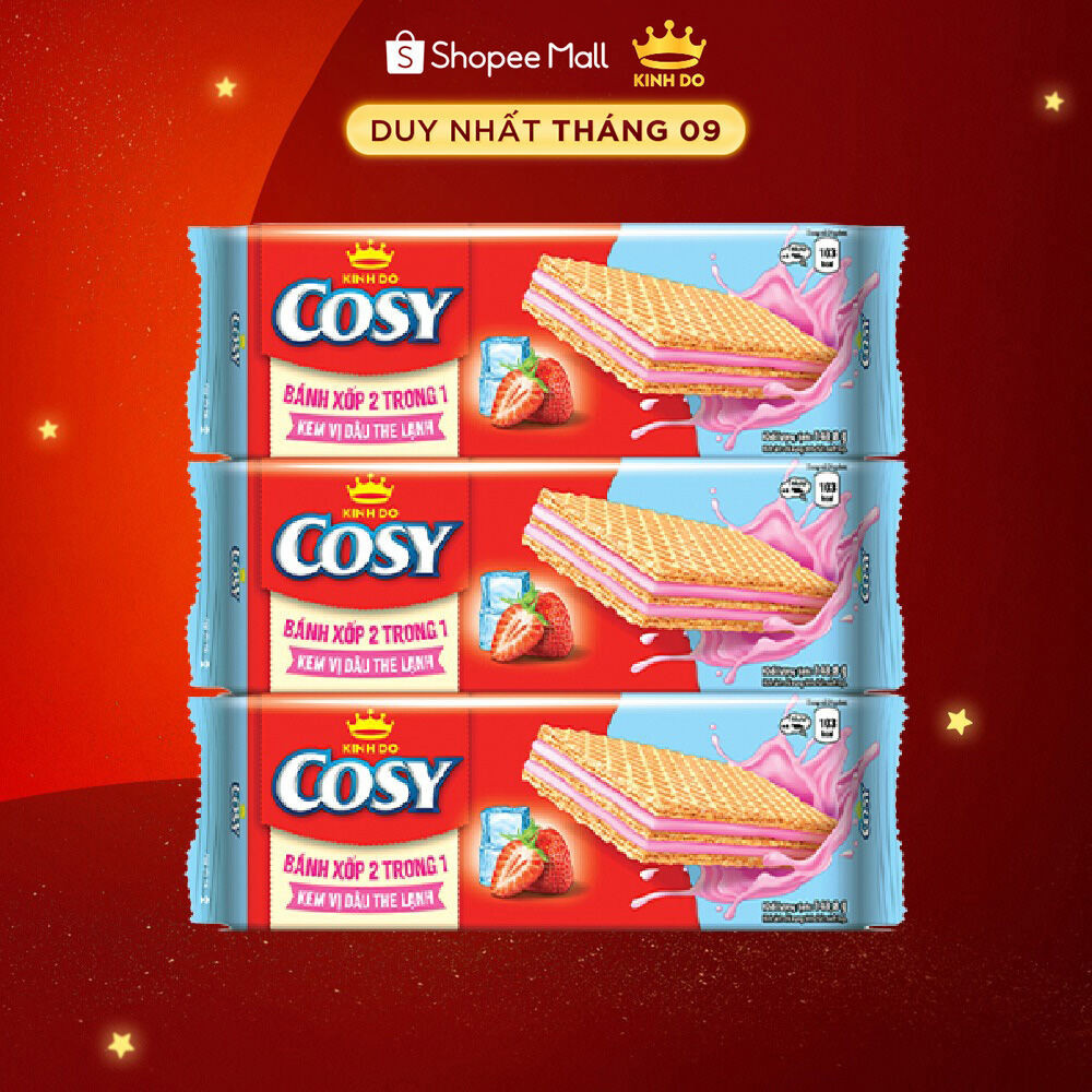 [BAO BÌ GIAO NGẪU NHIÊN] Bánh Xốp Cosy Kinh Đô 2 Trong 1 – Kem Vị Dâu ...