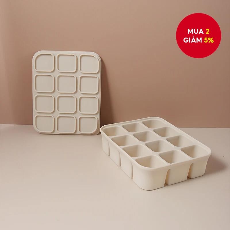 Khay làm đá bằng silicone cao cấp mới - Khuôn lưới 12 ô cho cocktail và ...