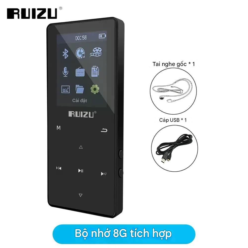 Máy nghe nhạc MP3 Bluetooth RUIZU D51 có loa, Walkman, hỗ trợ đài FM ...