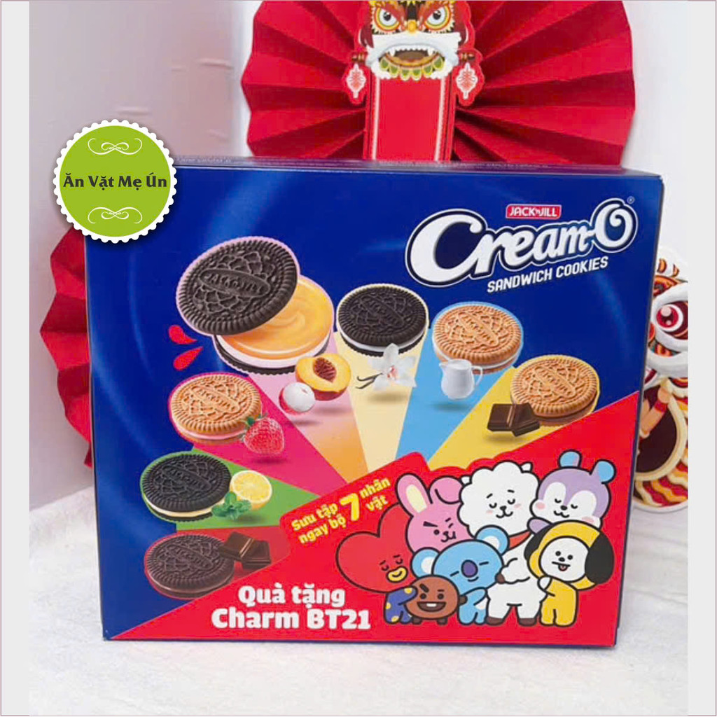Bánh Quy Nhân Kem Crem-O Mix 7 Vị Nhân Kem Kèm Quà Tặng (Bộ Sưu Tập ...