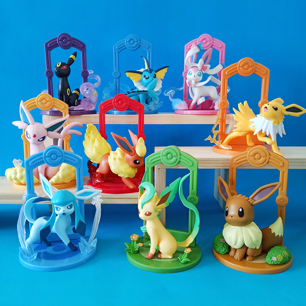 9 Cái / bộ 10cm Anime Pokémon Eevee Trọn Bộ Sylveon Vaporeon Flareon ...
