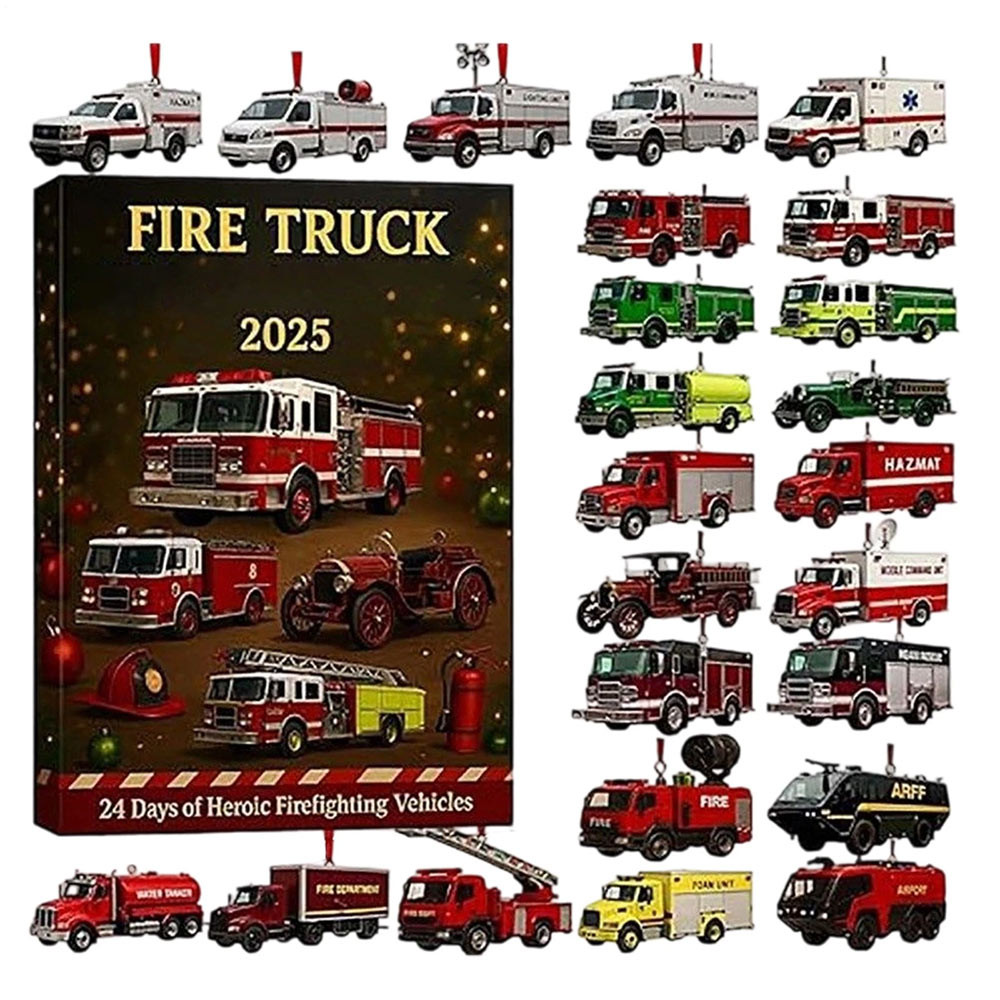 Fire Truck Advent Calendar 2025, 24 Days of Christmas Advent Calendar ...
