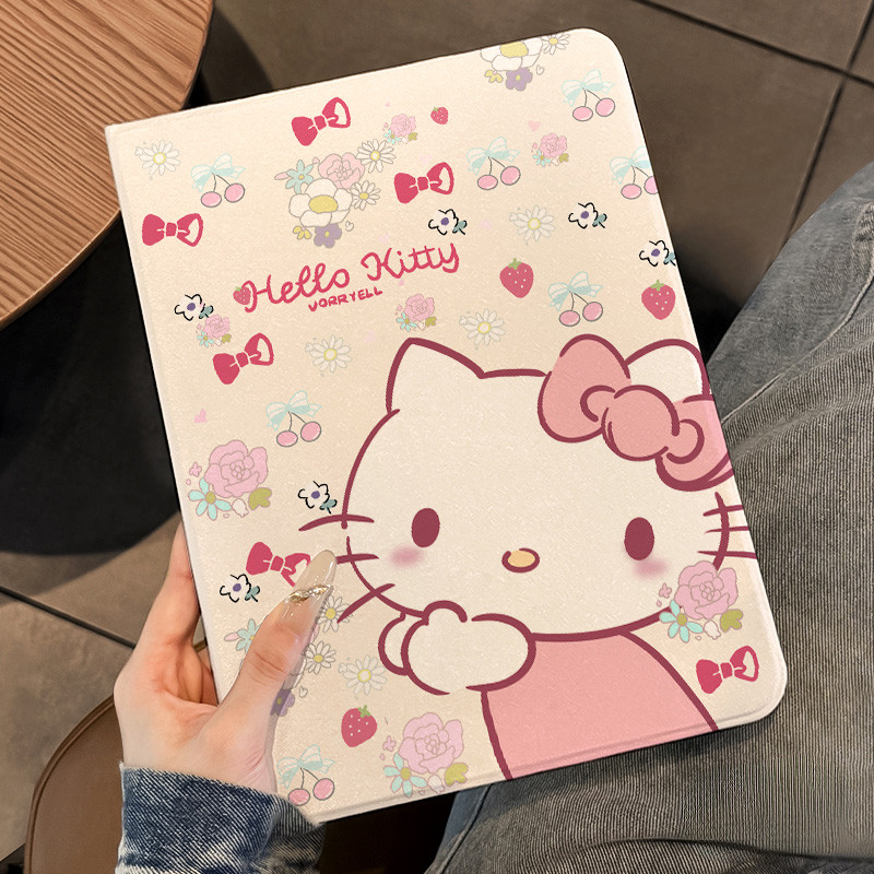 ốp ipad hello kitty Bao Da chất đẹp Khay bút cute vỏ lật iPad Air 1 2 3 ...