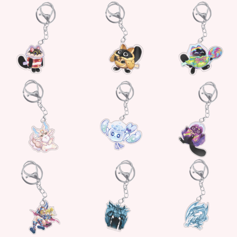 yugioh Keychains Black Magician Girl Yummy Cupsy Mulcharmy Acrylic ...