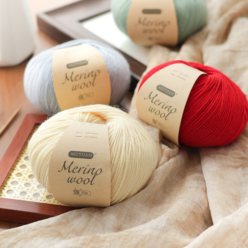 1 Cuộn 50g Len Merino 4ply 150m Sợi Len Vừa Mịn Cho Tay Đan Áo Len Khăn Sợi Móc Khăn Choàng Sợi ...