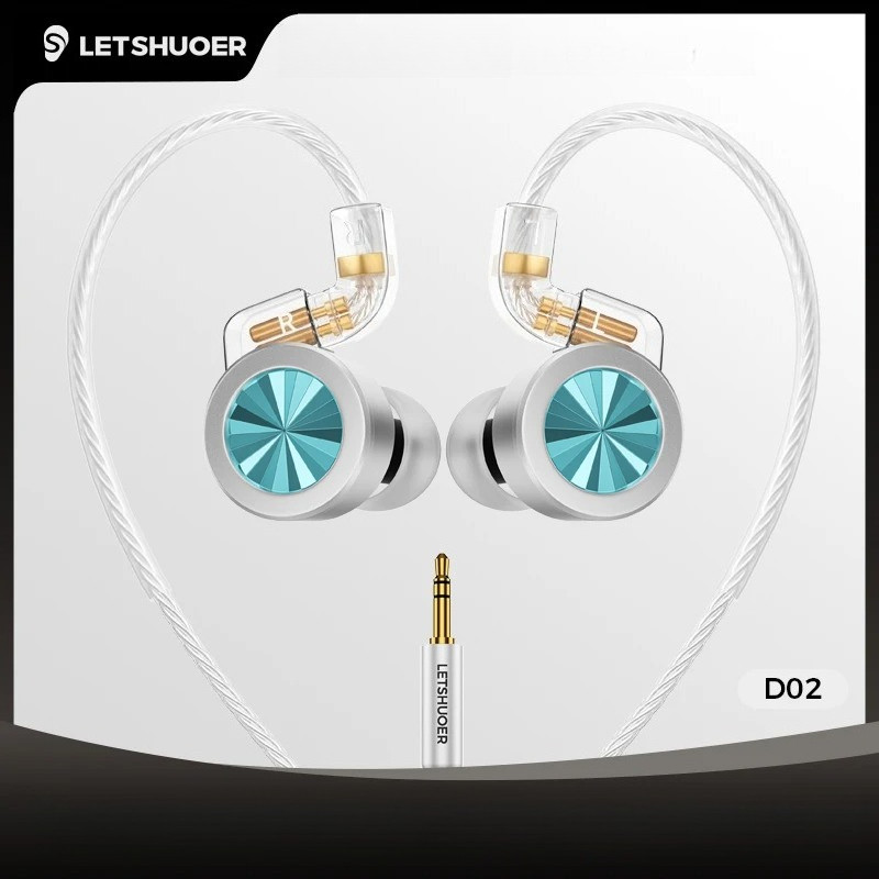 LETSHUOER D02 Type-C Màn hình trong tai 11mm Tai nghe điều khiển động Cáp có thể thay thế Tai ...
