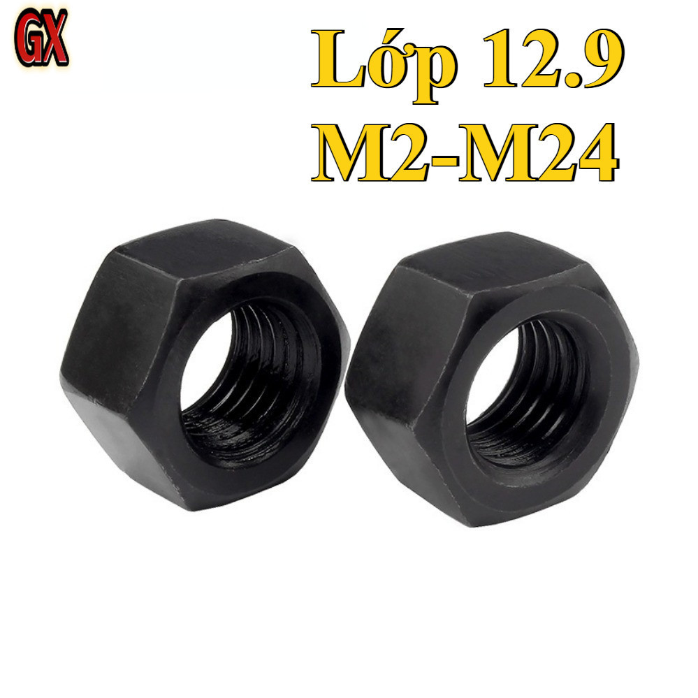 Lớp 12.9 Đen / Đai ốc lục giác Đai ốc cường độ cao M2 / M2.5-M24 (LS-XD ...