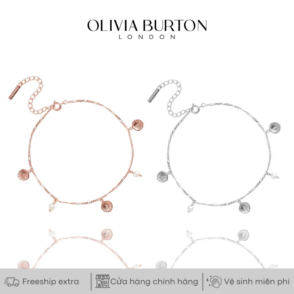 Vòng đeo chân Olivia Burton Shell & Pearl Bạc, Vàng Hồng | Shopee Việt Nam