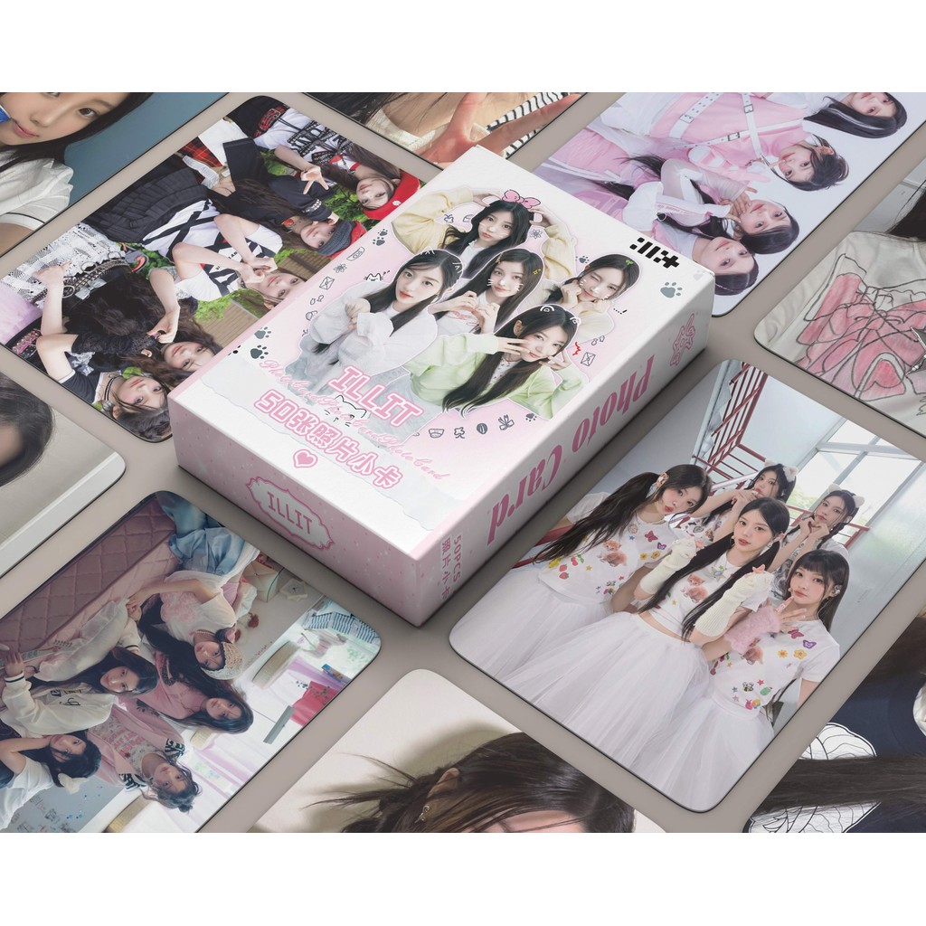 50-55 Cái / hộp ILLIT 2025 Long Lanh Ngày Laser Lomo Cards SUPER REAL ...